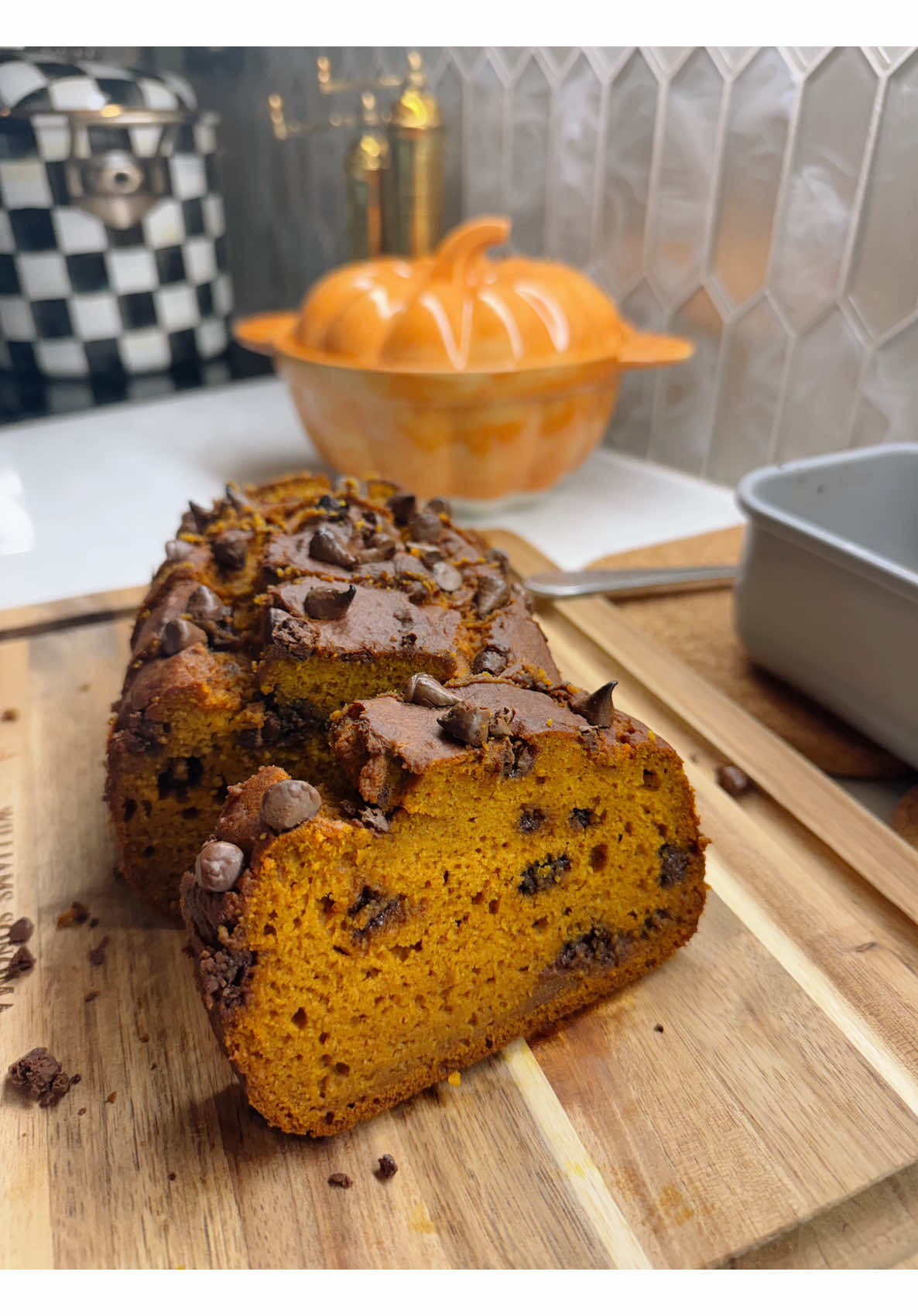 Sunday baking a sweet chocolate chip pumpkin bread plus a fun little ...