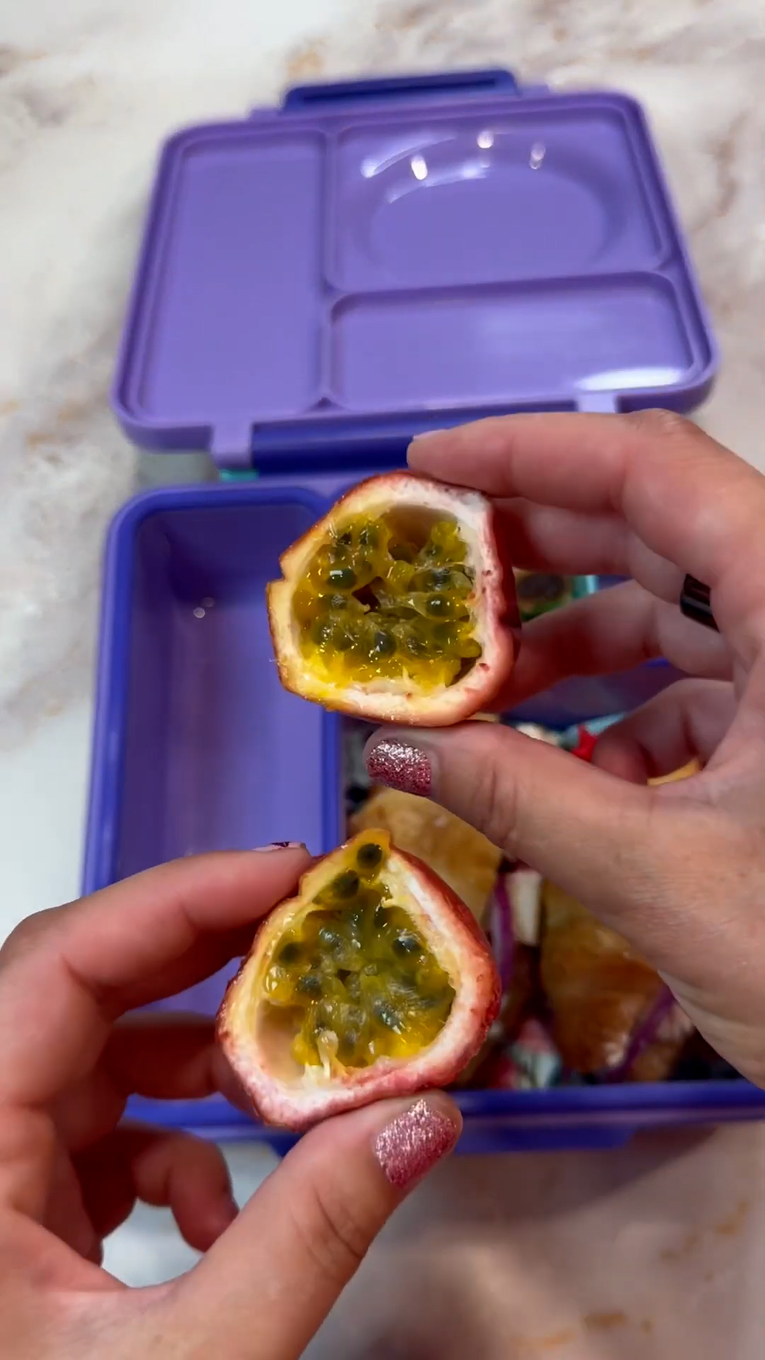 Thoughtfully packed lunchbox with variety perfect for school days ...